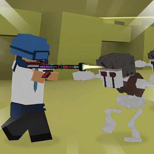 Blocky Gun Paintball - Defeat enemies and become a top gunner